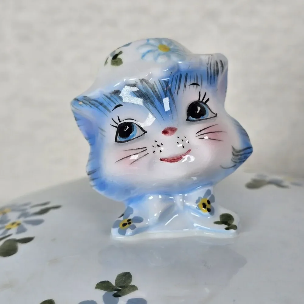 Lefton | Accents | Rare Vintage Lefton Miss Priss Blue Ceramic Covered ...